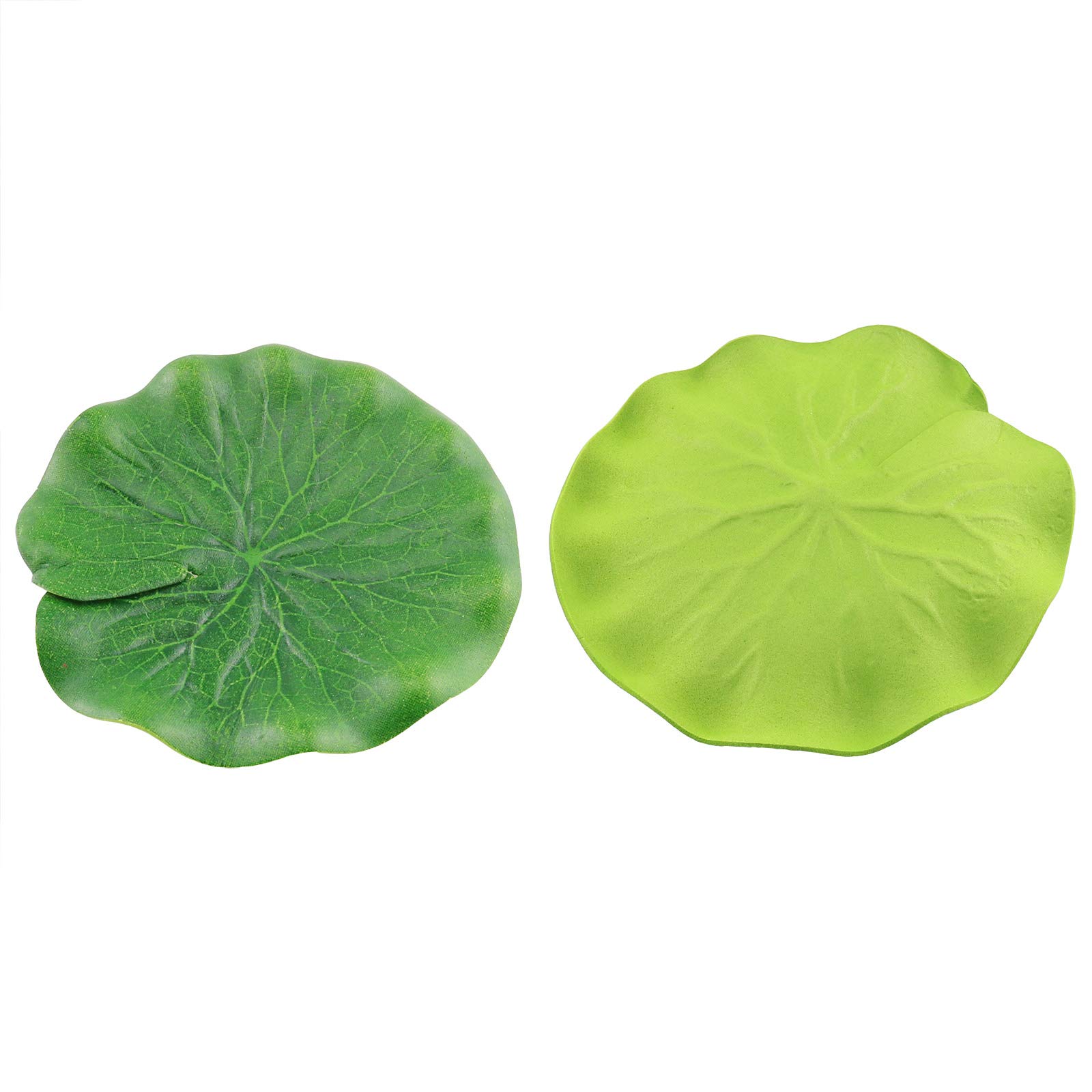 HJ Garden 10Pcs 4Inch Lotus Leaf EVA Water Surface Decoration Artificial Floating Foam Lotus Leaves Artificial Foliage Pond Decor