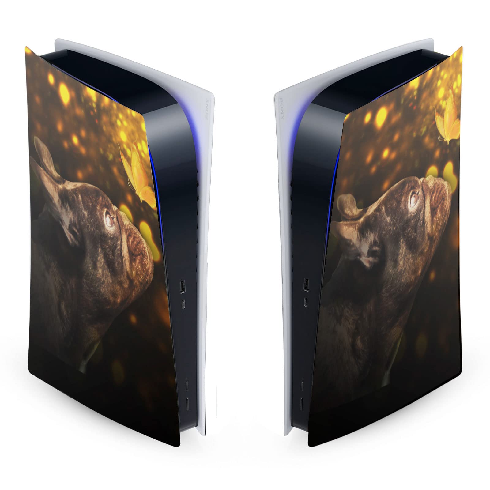 Head Case Designs Officially Licensed Klaudia Senator Butterfly French Bulldog Vinyl Faceplate Sticker Gaming Skin Decal Cover Compatible With Sony PlayStation 5 PS5 Digital Edition Console