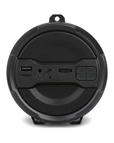 Audiobox Subzooka Boombox Portable Bluetooth Speaker Deep Bass with Radio, FM, USB, AUX, 3" Woofers (Black)
