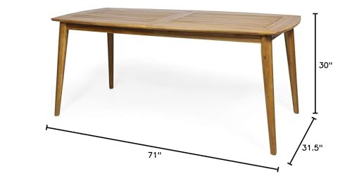 Christopher Knight Home Gwendolyn Outdoor Rustic Acacia Wood Dining Table, Teak