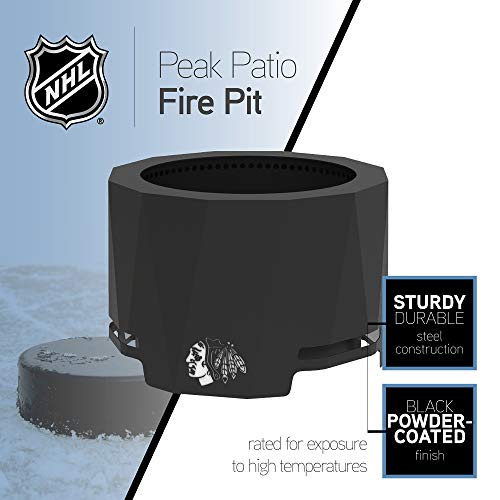 Blue Sky Outdoor Living NHL Colorado Avalanche 24β Steel Peak Patio Smokeless Fire Pit, Firewood and/or Wood Pellet Burning