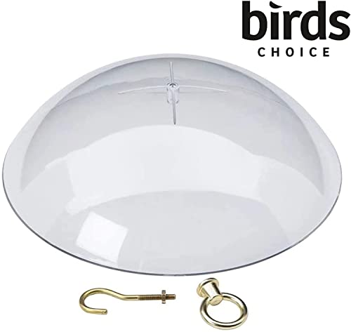 Birds Choice DOME Protective Dome, Protective Cover for Hanging Bird Feeders, 10", Clear