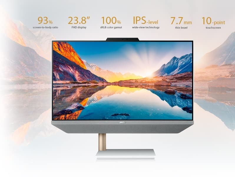 ASUS Zen AiO 24 Touch 2TB SSD 32GB RAM Extreme (AMD Ryzen Processor with 6 Cores and Max Boost 4.00GHz, 32 GB RAM, 2 TB SSD, 24" FHD Touchscreen, Win 10) Desktop All in One PC Computer M5401