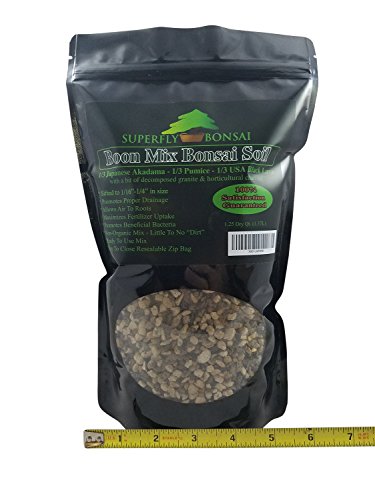 Boon Bonsai Soil Mix - Inorganic Substrate with Pumice, Lava and Akadama - 1.25 Dry Quarts