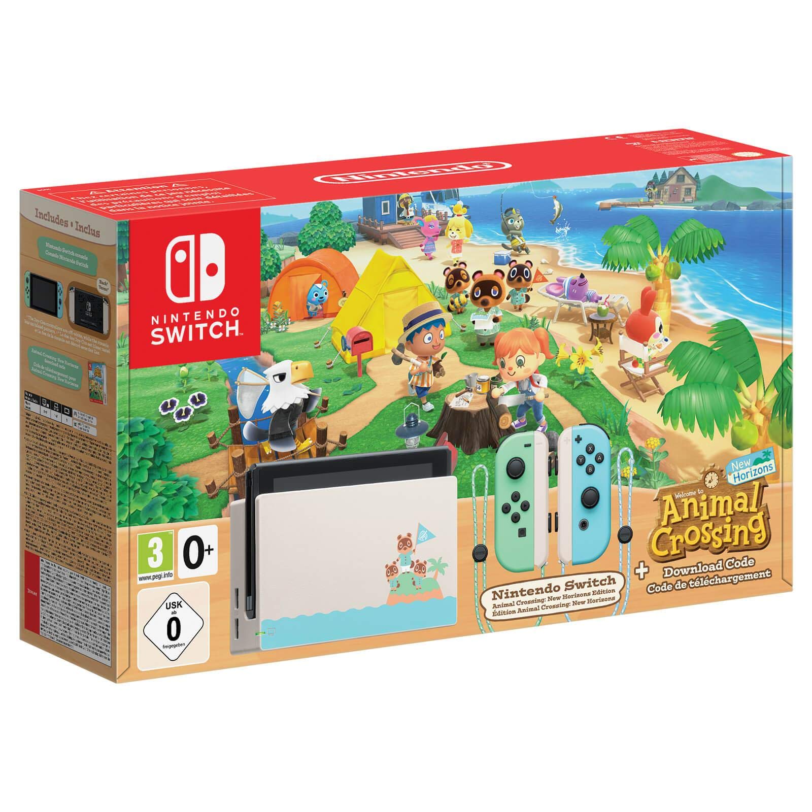 Nintendo Switch Console - Animal Crossing: New Horizons Edition - Pastel Green and Blue Joy-Con (Renewed)