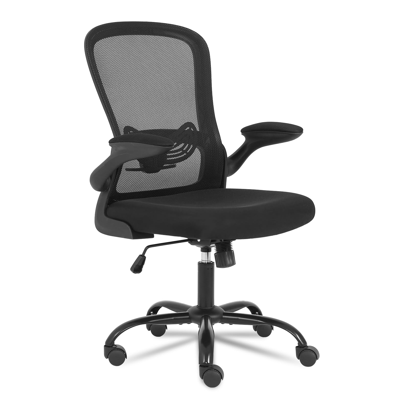 Bioopts Mesh Office Chair Ergonomic Gaming Computer Chair Flip Up Armrests Lumbar Support 360° Swivel Adjustable Height Reclining Angle