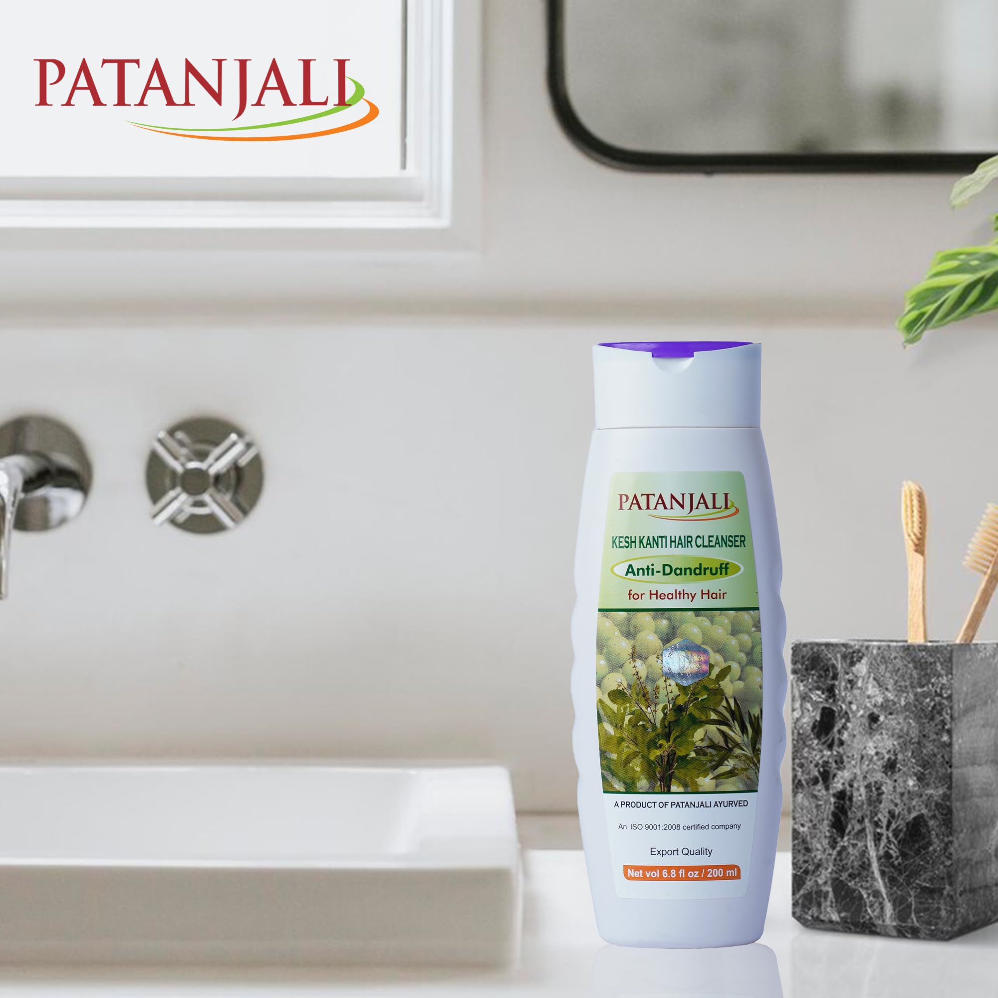 Patanjali Kesh Kanti Anti-Dandruff Hair Cleanser Shampoo, 200ml / 6.8 fl oz - (Pack of 2)