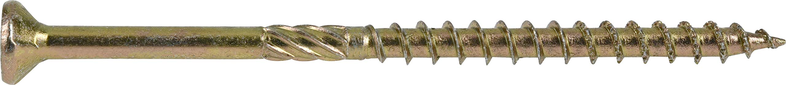 Power Pro 967770 Wood Screws, 9 x 3, Premium Star Drive Indoor Cabinet Screws, Gold Yellow Zinc, 1/4 Keg, 2000 pcs