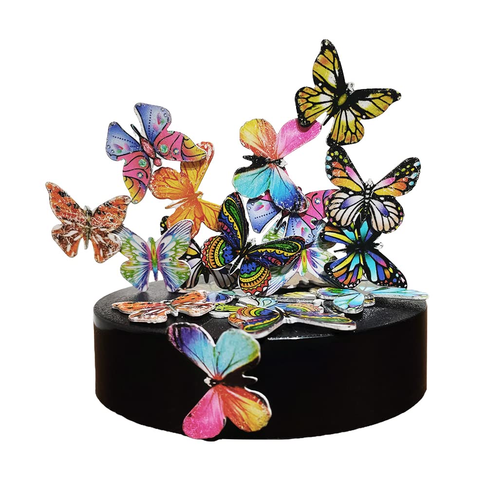 LICRAFT Desk Sculpture Butterflies Desktop Stress Relief Toy Fidget Toy for Anxiety Office Gift (22pcs Butterflies)