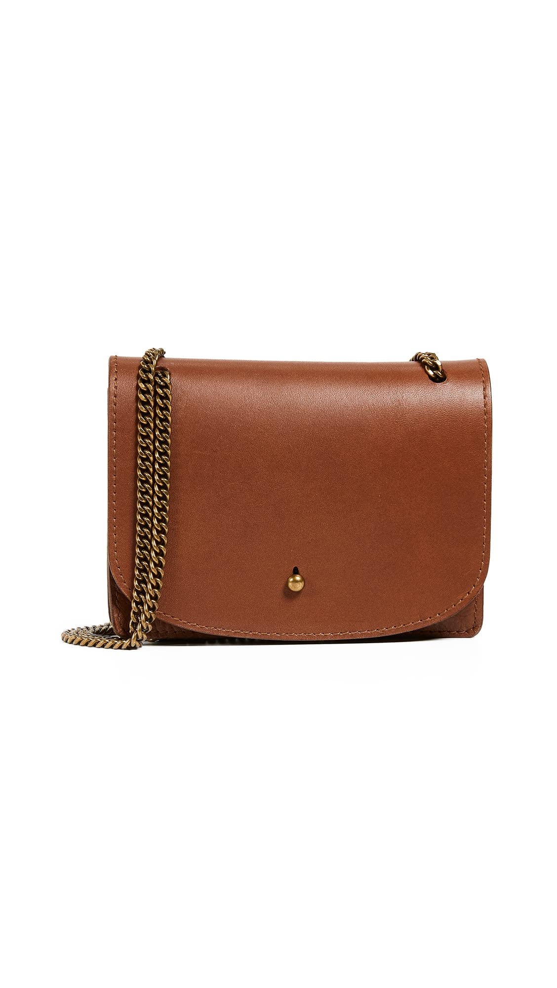 Madewell Women's The Chain Cross Body Bag, English Saddle, Tan, Brown, One Size