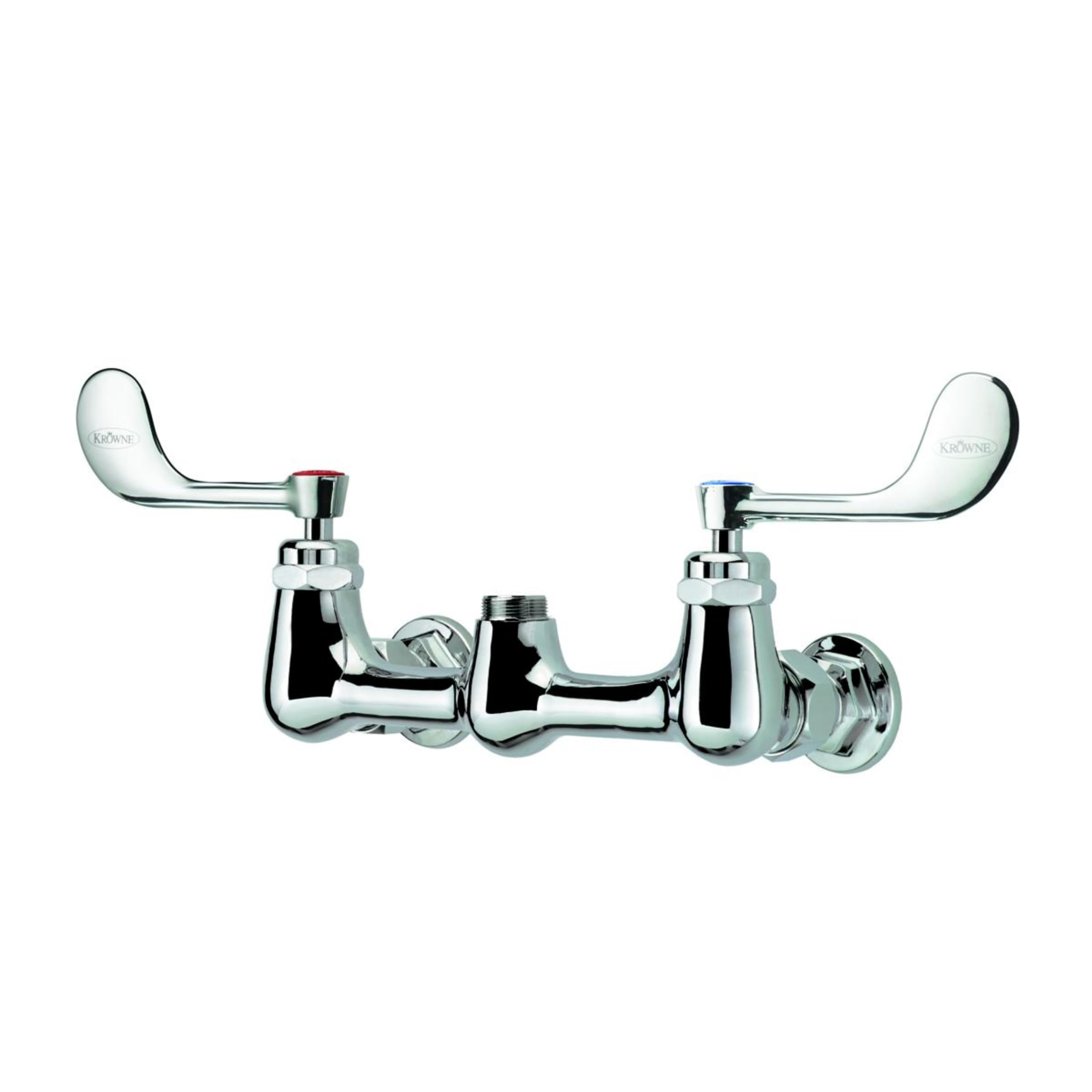 Krowne 14-8XXL-W Royal Series 8" Center Wall Mount Faucet Body Only with Wrist Blade Handles, Vandal Resistantββββββββββββββββββββββββββββββββββββββββββββββββββββββββββββββββββββββββββββββββββββββ