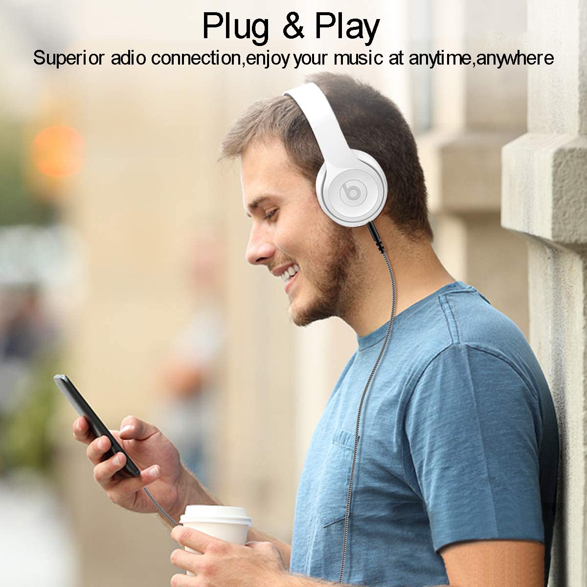 esbeecables AUX Cord for iPhone, 3.3FT [MFi Certified] Lightning to 3.5mm AUX Audio Stereo Cable for iPhone 14/13/ 12/11/ XS/XR/X 8 7/ iPad/iPod to Headphone, Speaker, Home/Car Stereo, Support iOS 16