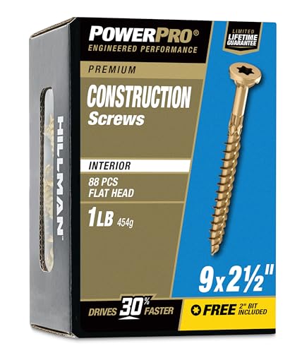 Power Pro Premium Interior Construction Screws (#9 x 2-1/2") - 1lb Box