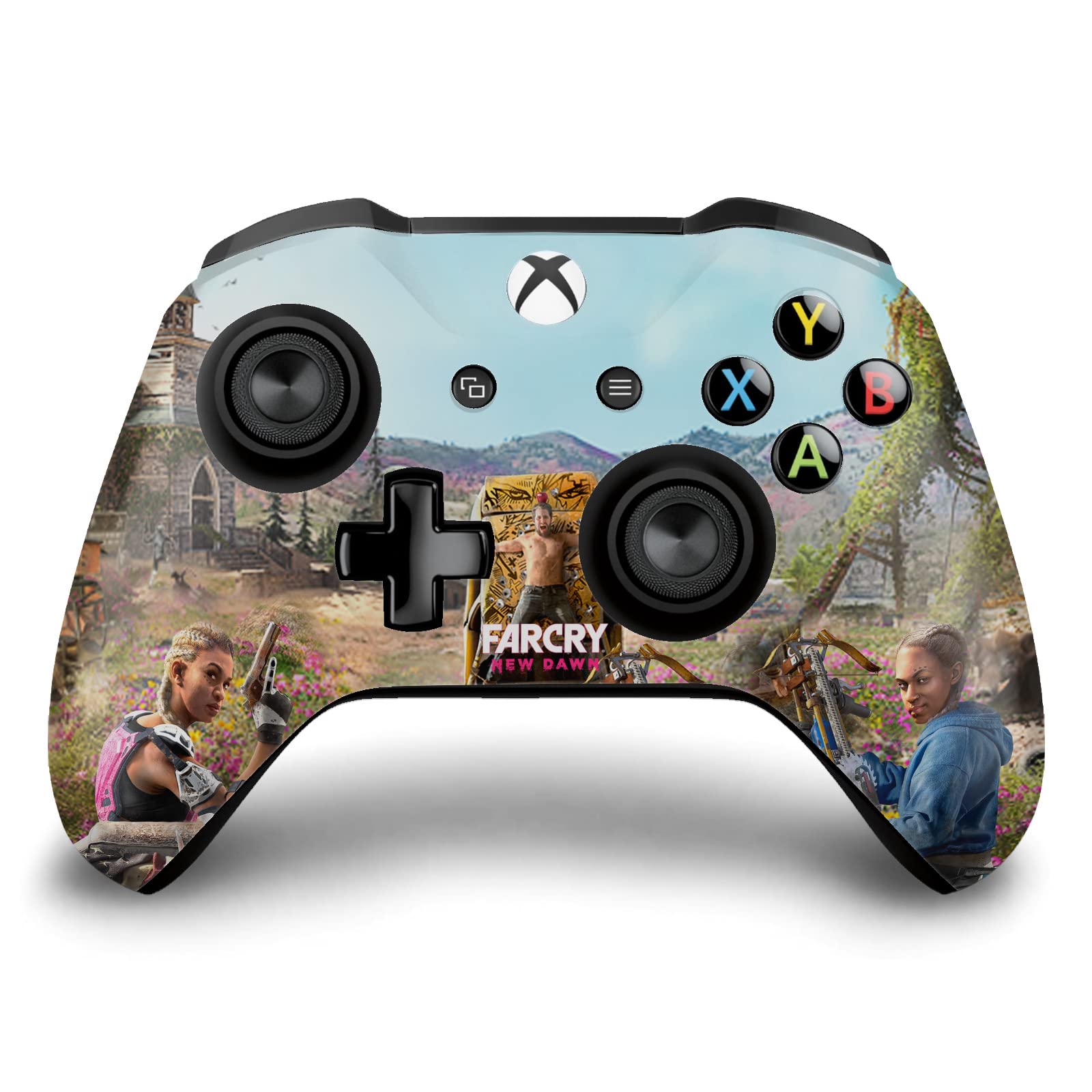 Head Case Designs Officially Licensed Far Cry Twins Couch New Dawn Key Art Vinyl Sticker Gaming Skin Decal Cover Compatible With Xbox One X Console and Controller Bundle