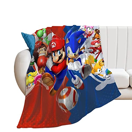 Cartoon Hedgehog Blanket Anti-Pilling Soft Blankets Flannel Air Conditioning Throw Blankets 50"*60"