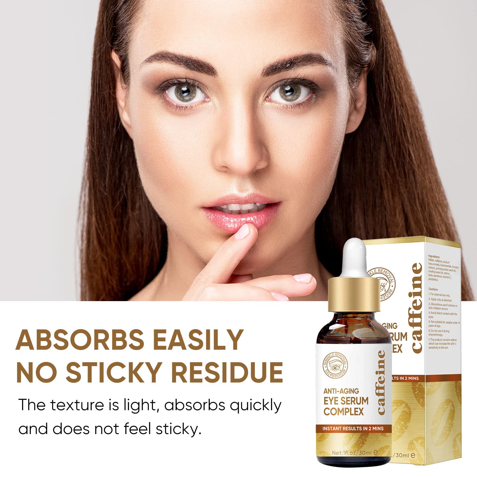 Aromandina Skin Serum - Caffeine, Licorice, Niacinamide, Sodium Hyaluronate, Vitamin C