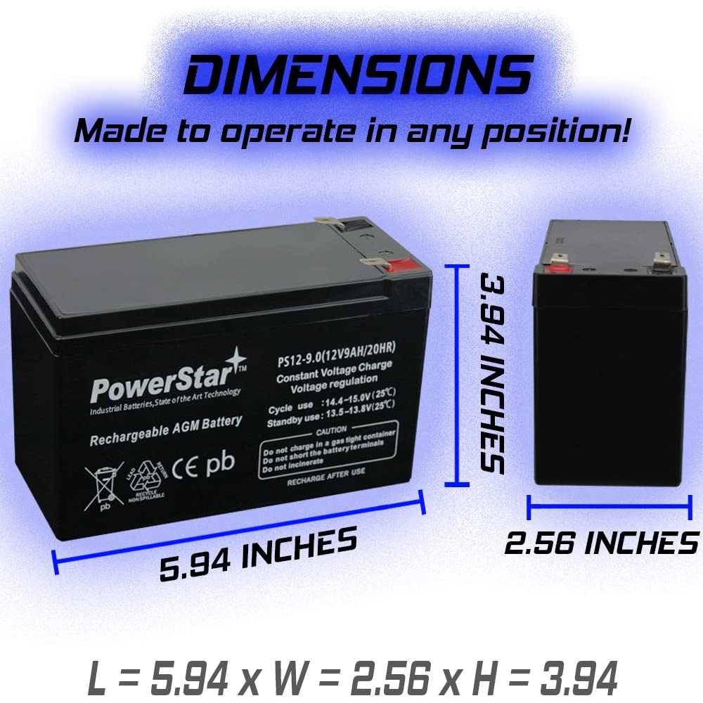 PowerStar-12V 8.5AH SLA Battery replaces hr1234w 3 Year Warranty - High Rate - SEALED