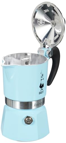 Bialetti 5041 Rainbow Espresso Maker, Light Blue