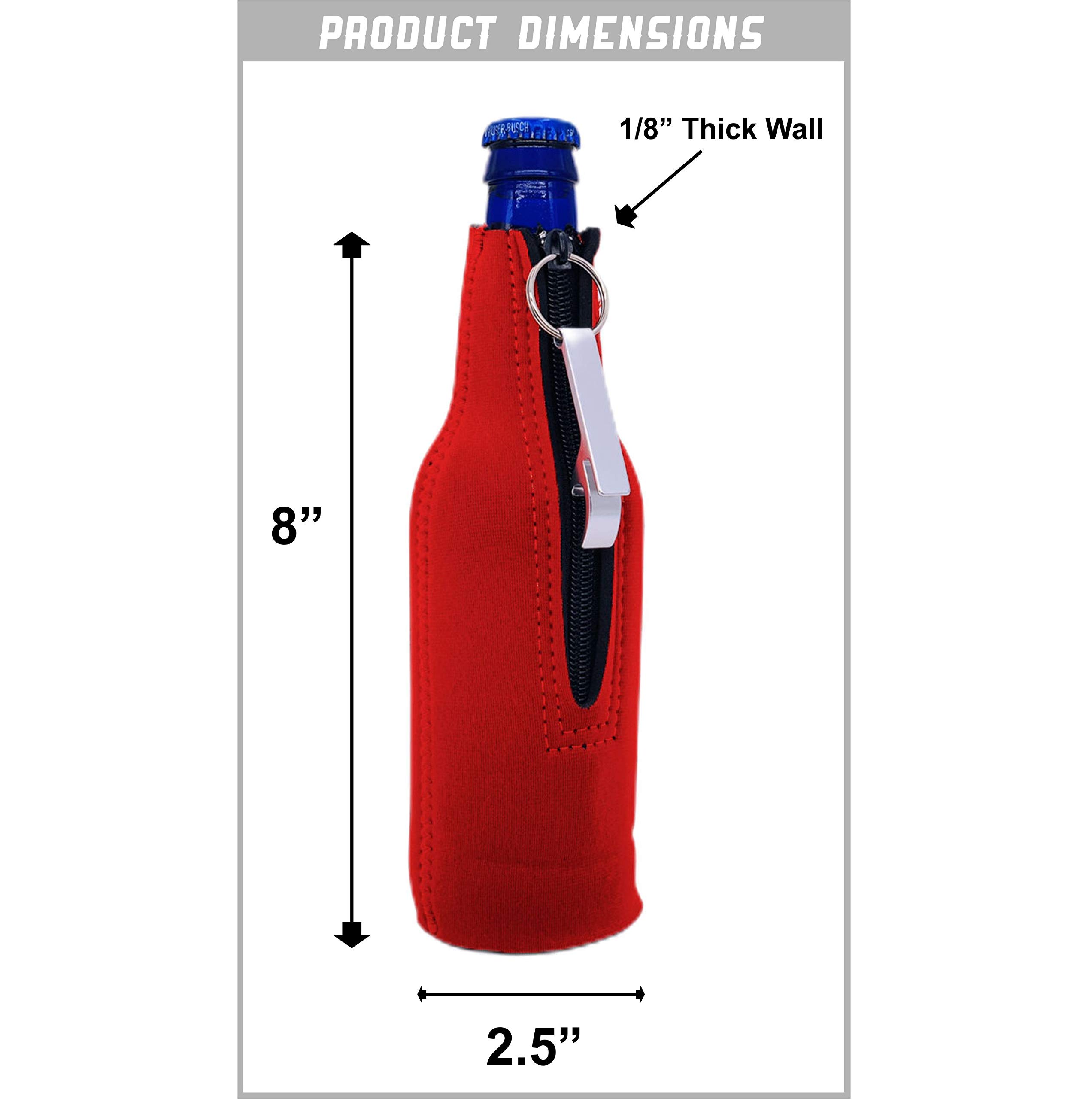 Bigfoot Believe Beer Bottle Coolie With Opener (1, Black)