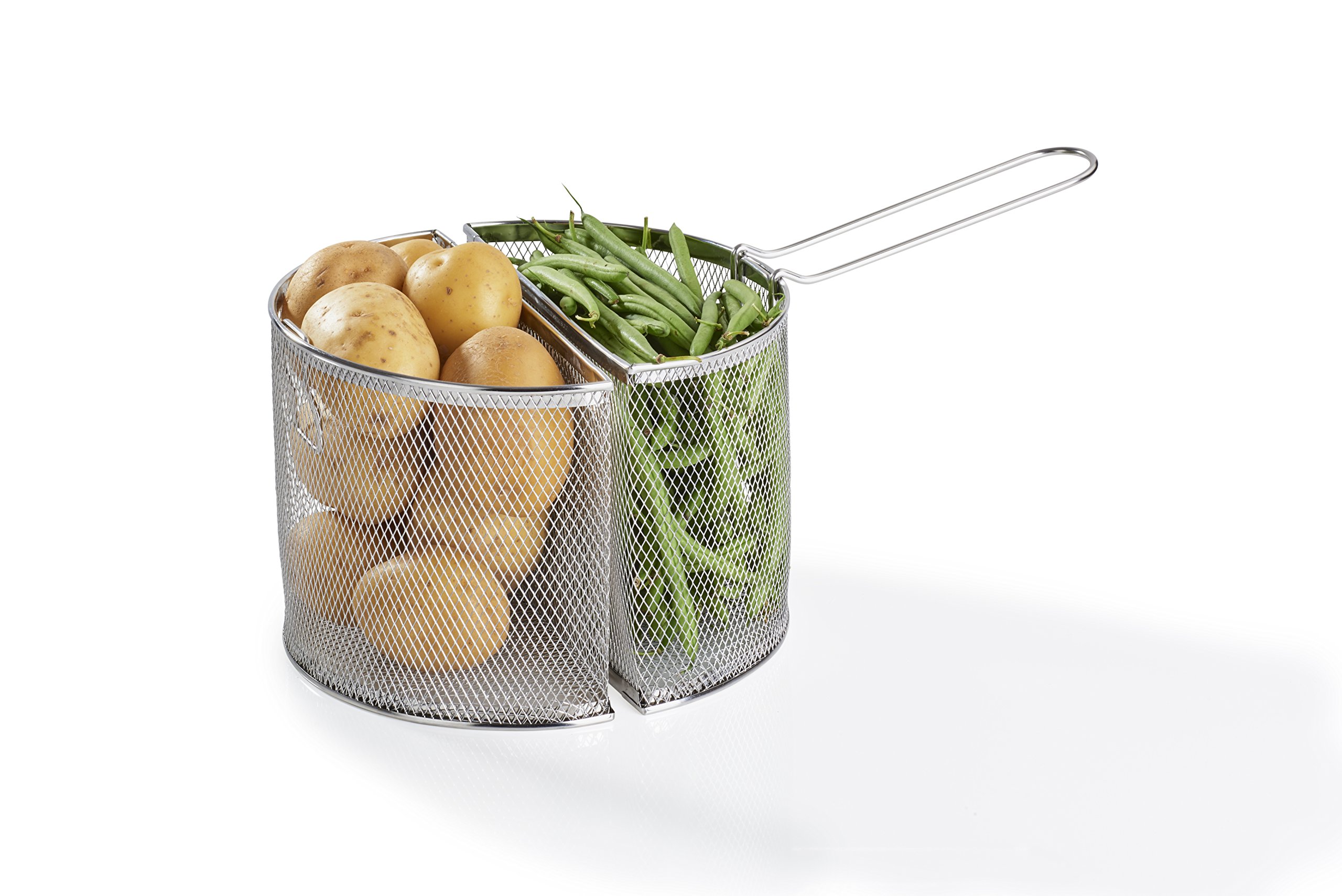 Barazzoni – Spaghetti Pot with Double Basket, 24 cm Diameter, 18/10 Stainless Steel Made in Italy