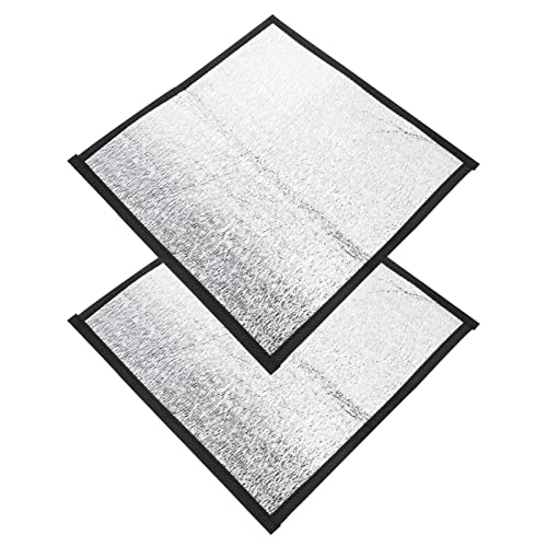 Balacoo 2Pcs Reptile Heating Pad Reflective Insulation Film Under Tank Terrarium Keep Warming Pet Animals Heater Mat for Snake Lizard Turtle, Assorted Color, 30X30X0.1cm (FSCE562625311F7)