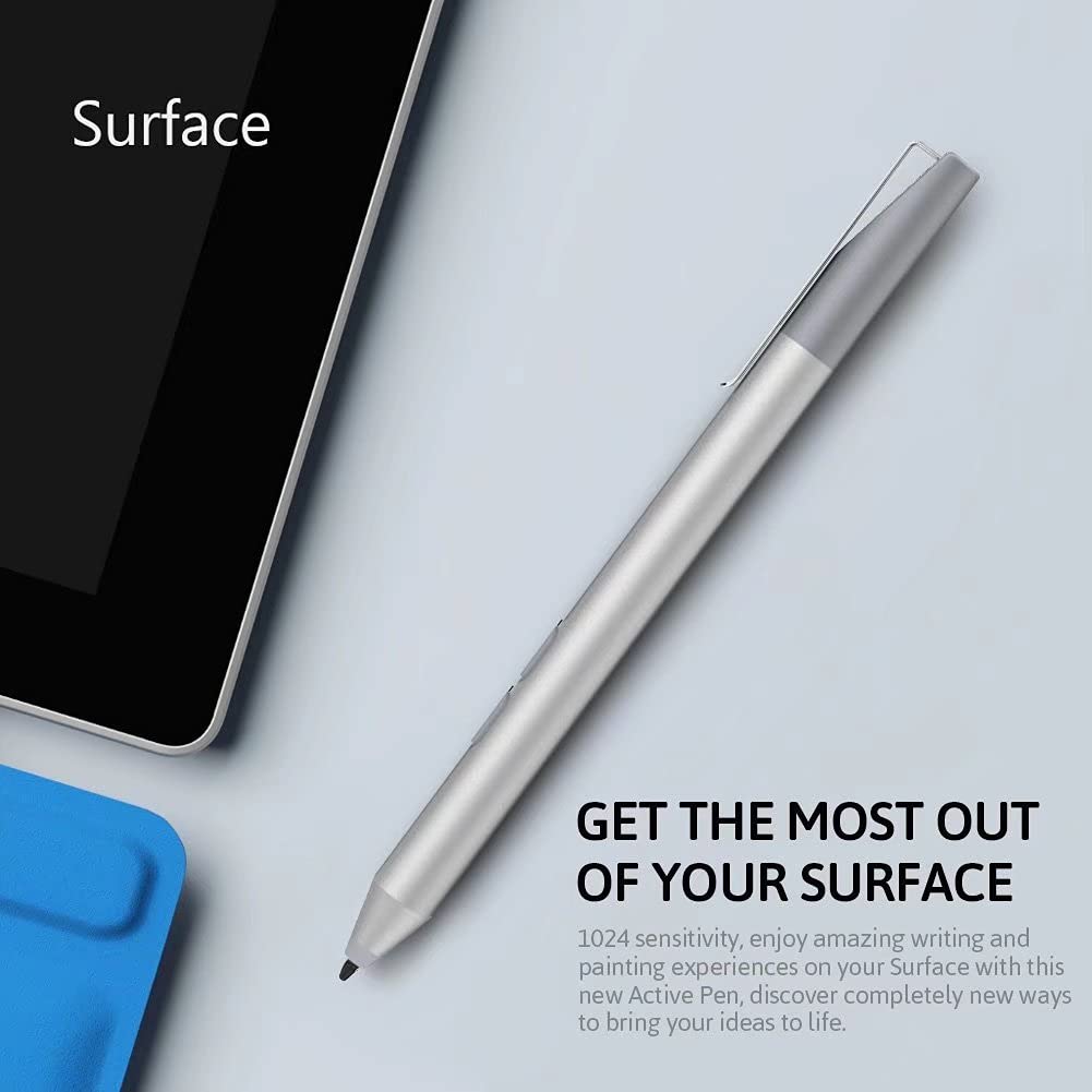 Pen for Surface, 1024 Pressure, Eraser & Right-Click, Palm Rejection,2500 Working Hours for Surface Pro 11/10/9/8/7/6/5/4/3/X, Surface Go/Book 4/3/2/1, Surface Laptop Studio 6/5/4/3/2/1
