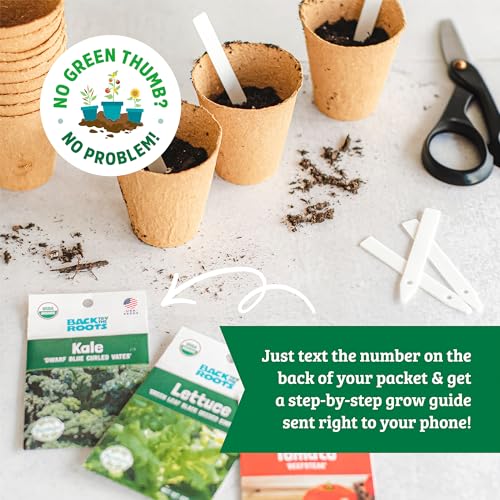 Back to the Roots Organic Seed Bundle - Herbs and Vegetables Variety Pack for Planting - Assorted Non-GMO Seed Mix for Beginner Indoor and Outdoor Gardening, (Pack of 20)