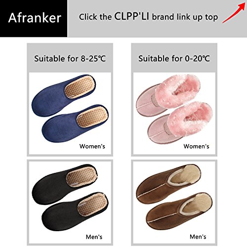 CLPP'LI Mens Slip on Slippers - Black - 11