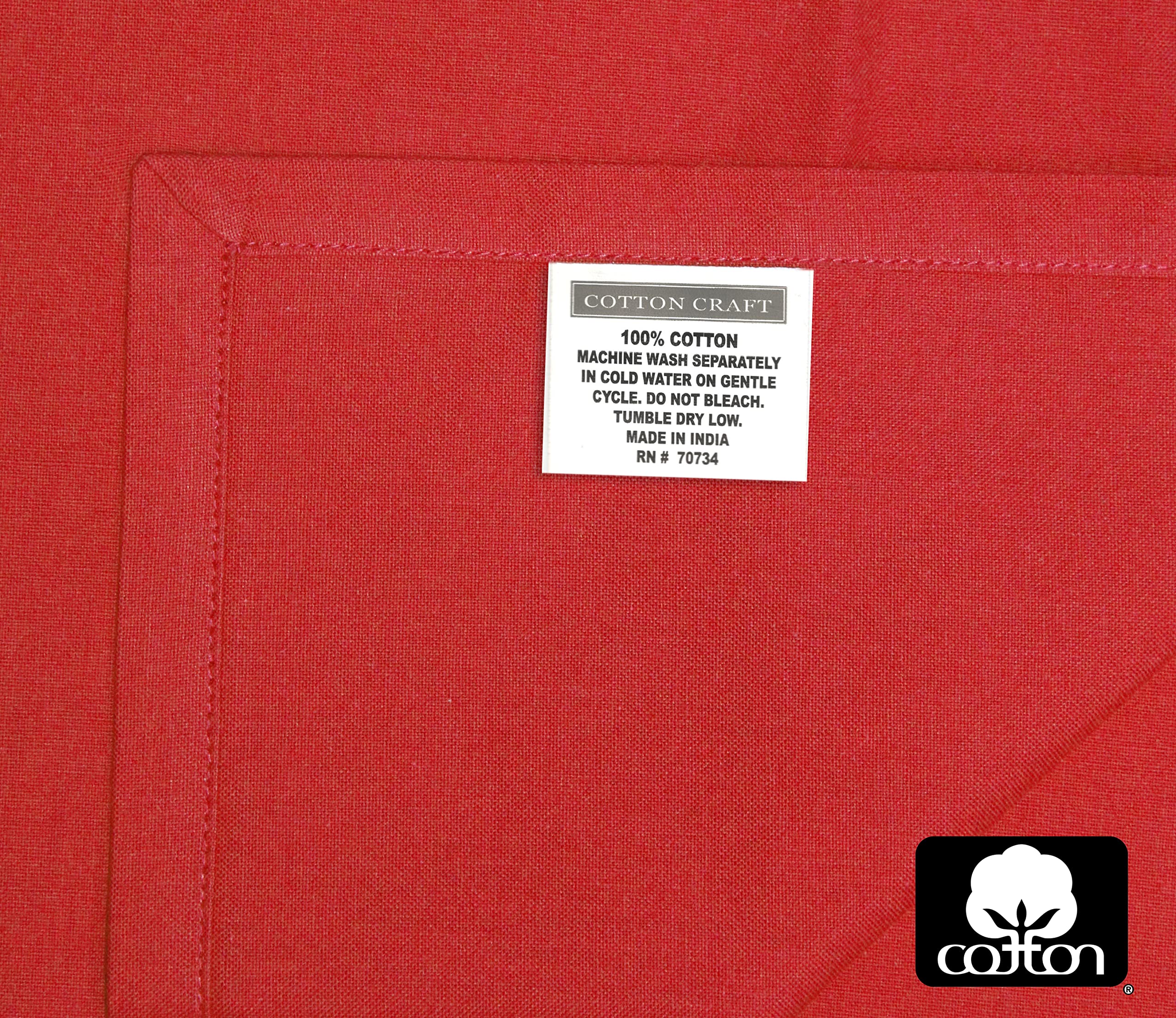 COTTON CRAFT Christmas Red Napkins -12 Pack 100% Cotton Dinner Napkins - All Year Xmas Fall Thanksgiving Celebration Party Gift Holiday Table Napkin - Soft Washable Reusable Cloth Napkin -18x18