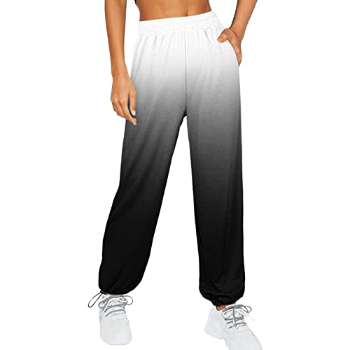 Athletic Sweatpants Womens Cinch Bottom Baggy Lounge Pants High Rise Running with Pockets Joggers Lounge Pants Yoga