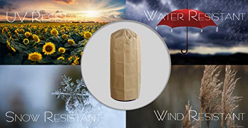 BALI OUTDOORS Round Stand-Up Patio Heater Covers, Fire Pit Cover 44IN