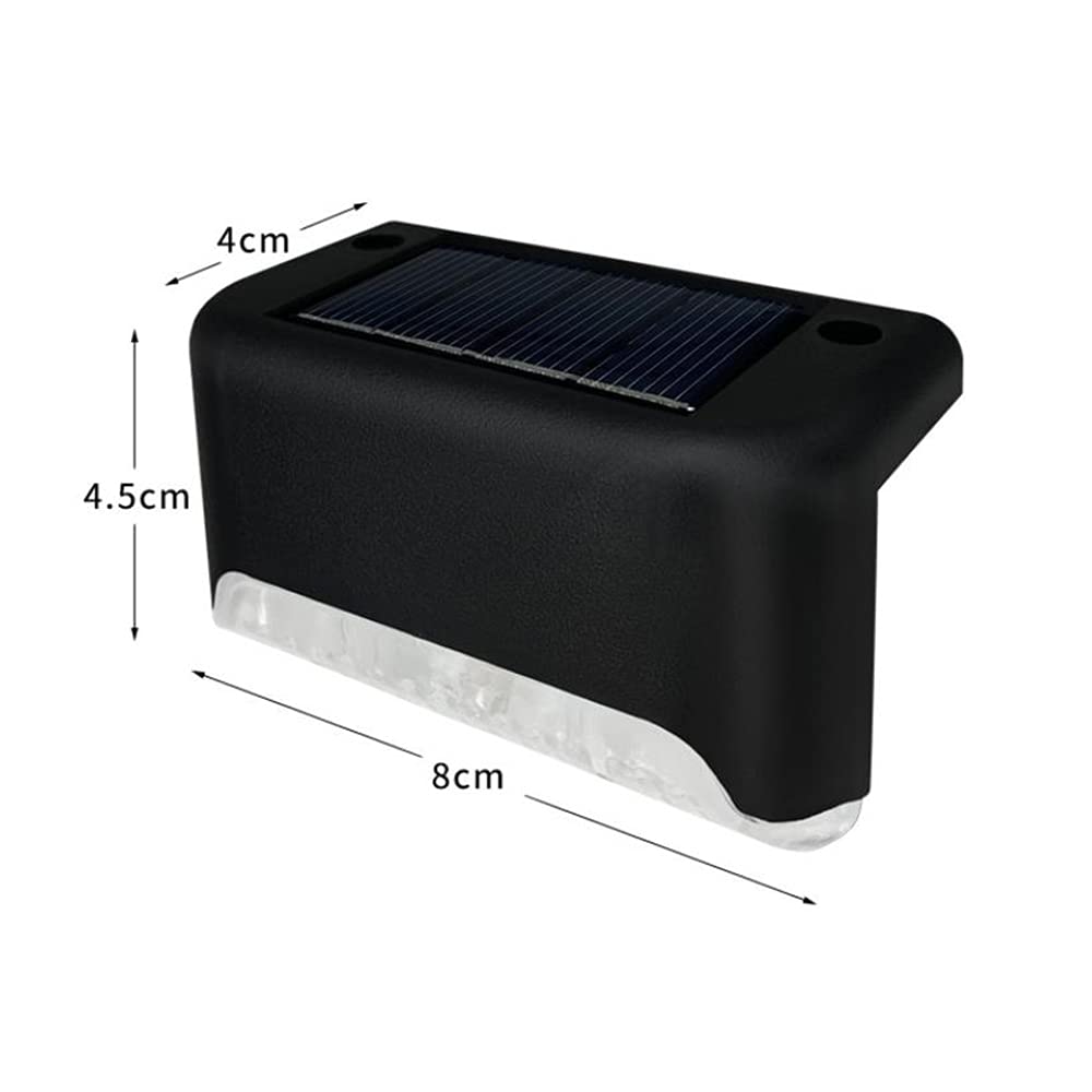 ZHUANYIYI 4 Pieces, Outdoor Solar Stair Lighting, Garden Fence Aisle Lighting Landscape Light, Home Garden Pavement Step Waterproof Decorative Light