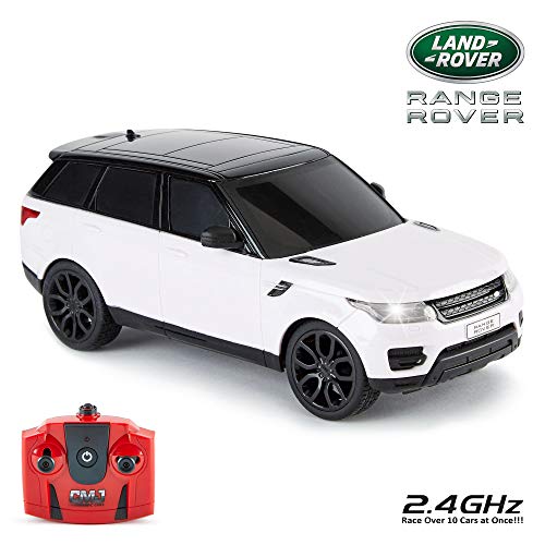 CMJ RC Cars Range Rover RC Remote Control Car Sport White 2.4Ghz 1:24 Scale. Great Kids Play Toy Auto