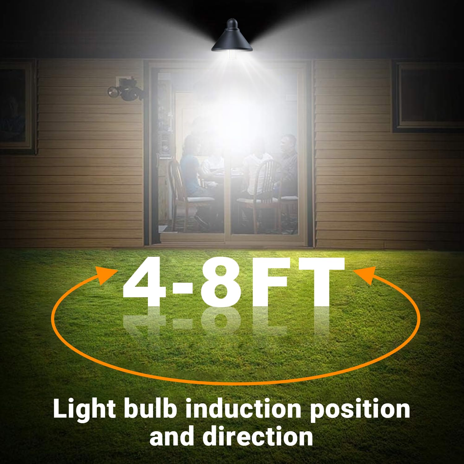 RIUVAO Motion Sensor Light Bulbs 60W(500W Equivalent E26 5000K, Motion Activated Dusk to Dawn Led Corn Light Bulb for Porch Basement Garage, Sensing and Always-ON Two Working Mode Selection
