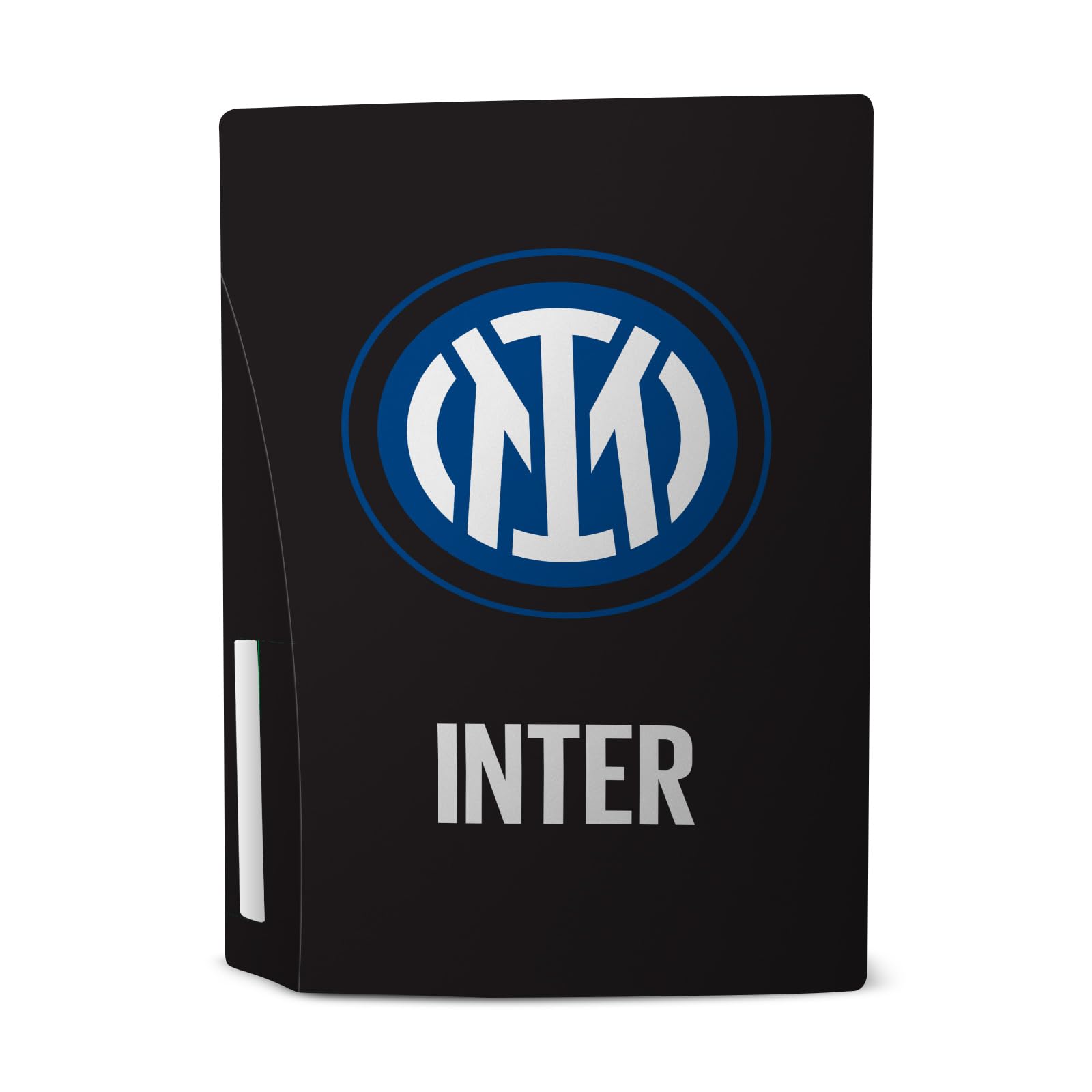 Head Case Designs Officially Licensed Inter Milan Logo On Black Badge Vinyl Faceplate Sticker Gaming Skin Decal Cover Compatible With Sony PlayStation 5 PS5 Disc Edition Console & DualSense Controller