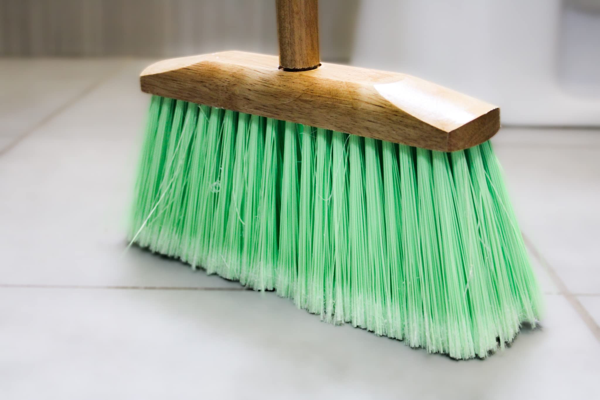 BLYSK Indoor/Outdoor Heavy Duty Wooden Broom Brush, Sweeper, Head Replacement Soft bristles, Great use for Home, Kitchen, Room, Office, Patio, Deck Floor (Broom Head with a Handle)