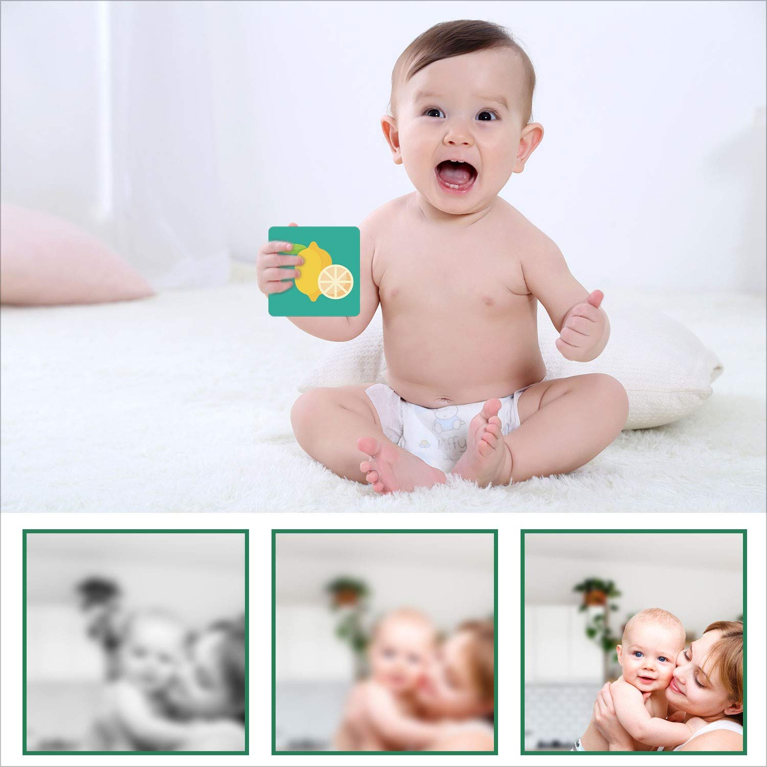 Black and White Baby Flashcard for Intelligence Development,80 PCs 160 Page High Contrast Visual Stimulation Cards,Early Memory Learning Tummy Time Toys for Newborn Infants 0 3 6 12 Months