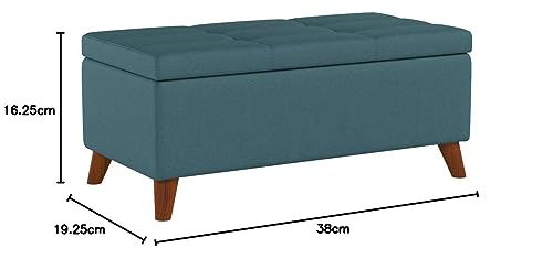 Christopher Knight Home Harper Fabric Storage Ottoman, Teal