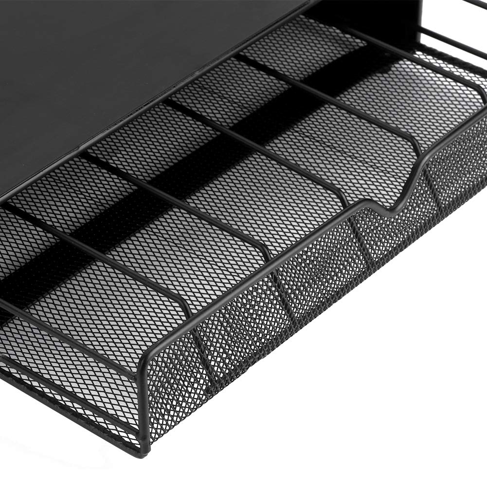 Black Coffee Capsule Holder Drawer Storage Rack Organizer for 36Pcs Capsules Suitable for Home Office