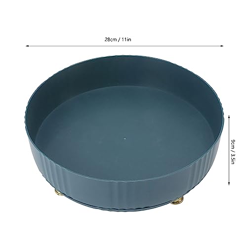 banapoy Lazy Susan Turntable, Round 360 Rotating Spice Organizer Rack Multifunctional Spinning Lazy Susan Display Tray, Non Skid, for Kitchen Countertop Makeup (Blue)