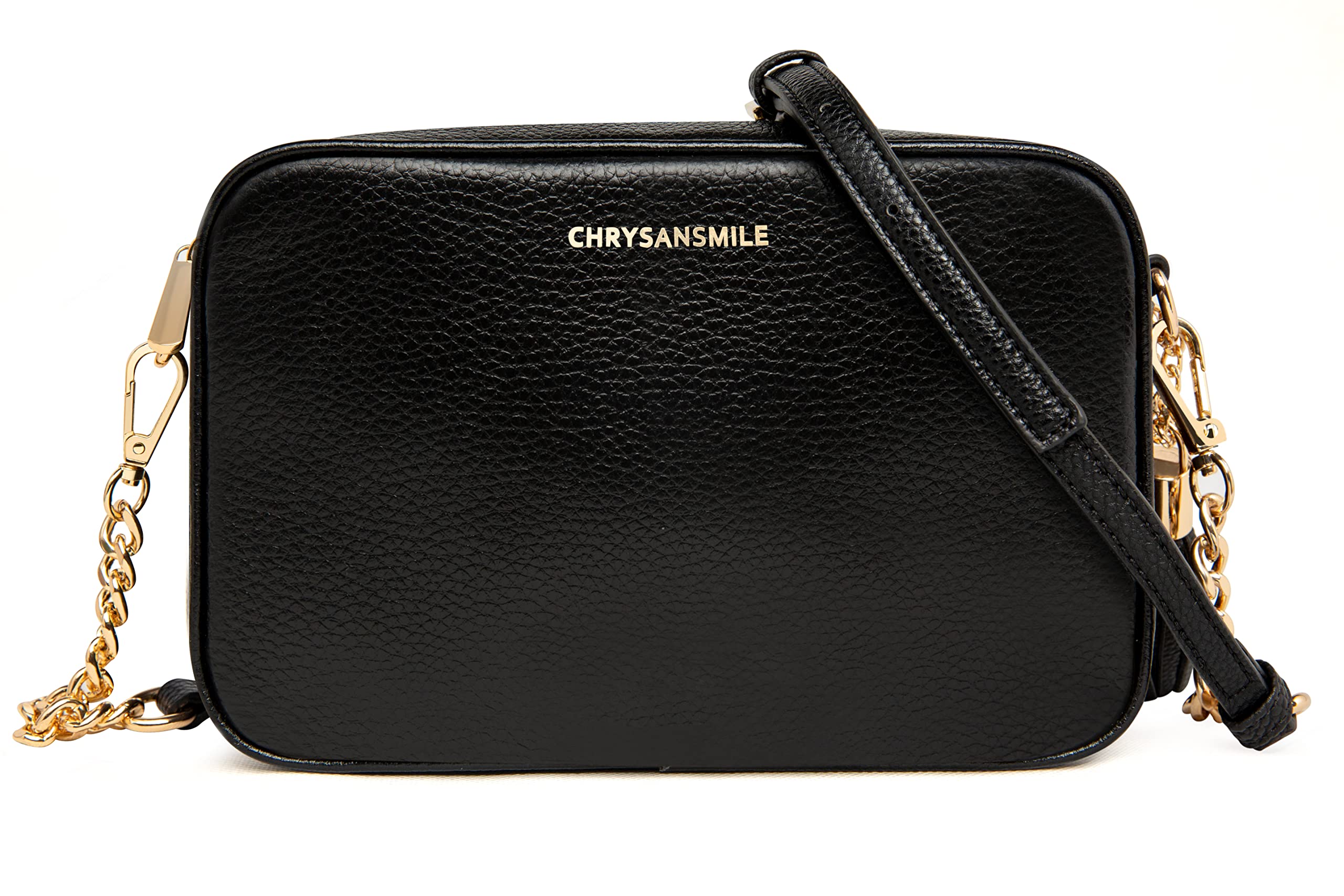 Chrysansmile Crossbody Bags for Women Genuine Leather Small Purse Black Soft Cross Body Bag with Tassel