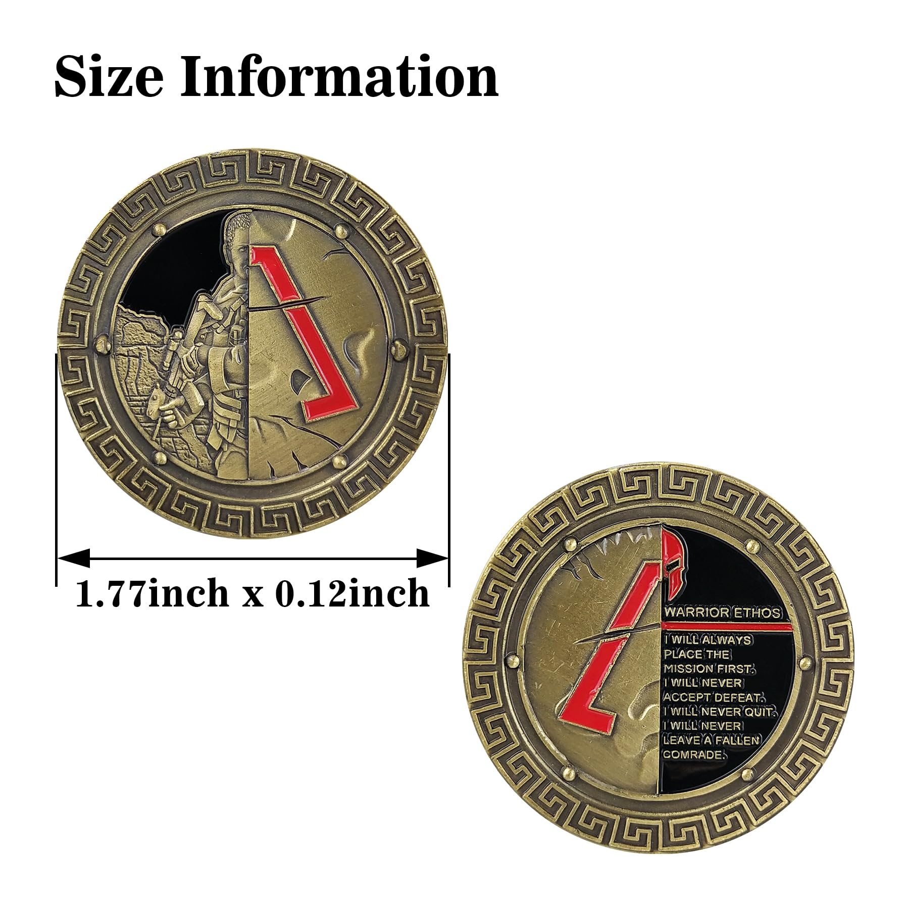 BHealthLife Spartan Warrior Ethos Challenge Coin Military Gift