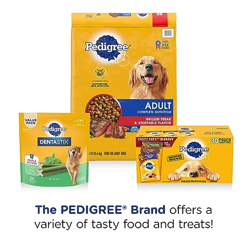 PEDIGREE DENTASTIX Large Dog Dental Treats Beef Flavor Dental Bones, 62.4 oz. Multipack (72 Treats)