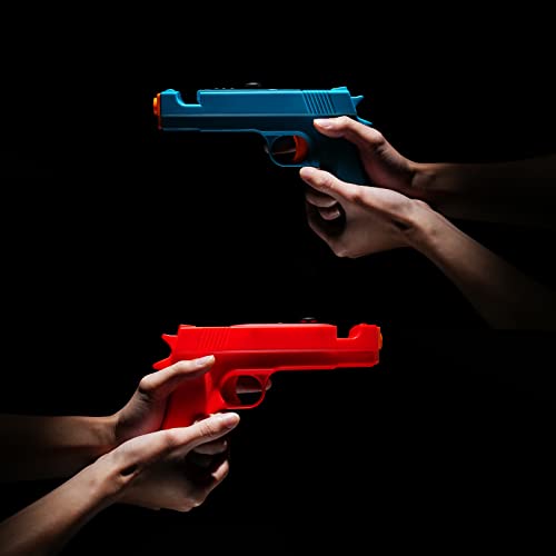 CODOGOY Shooting Game Gun Controller Compatible with Switch/Switch OLED Joy-Con, Hand Grip Motion Controller for Nintendo Switch Shooter Hunting Games (Blue + Red)