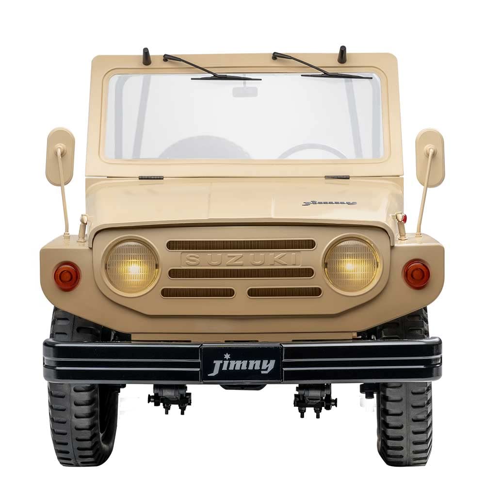 FMS 1/6 Jimny LJ10 RC Crawler RC Car Official Licensed Model Car 15km/h 4WD Hobby RC Crawler RC Cars RS Remote Control Car with LED Lights Vehicle 4-Ch 2.4GHz Transmitter for Adults Tan