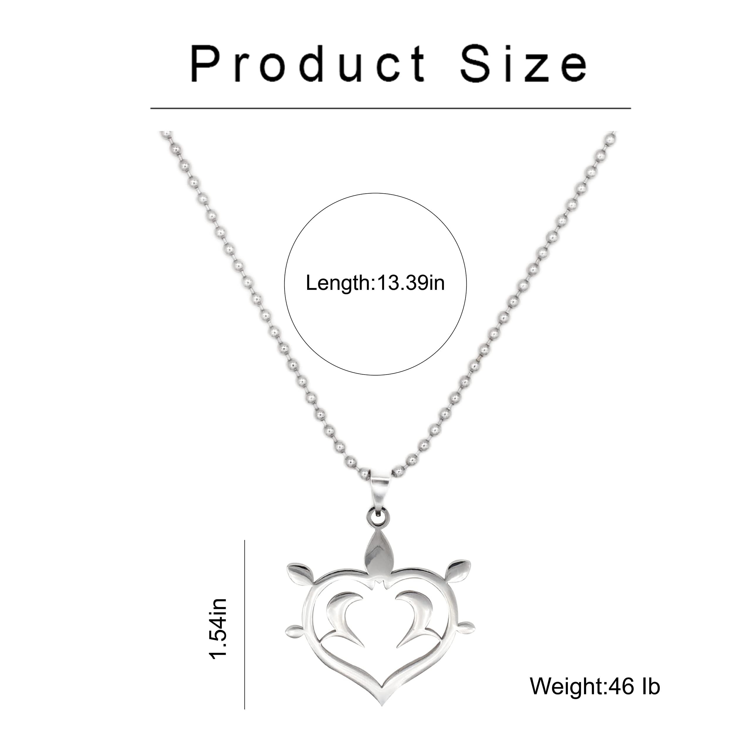 Aufruh Genshin Impact Theme Necklace Seven Element for Game Anime Fans (Dendro)