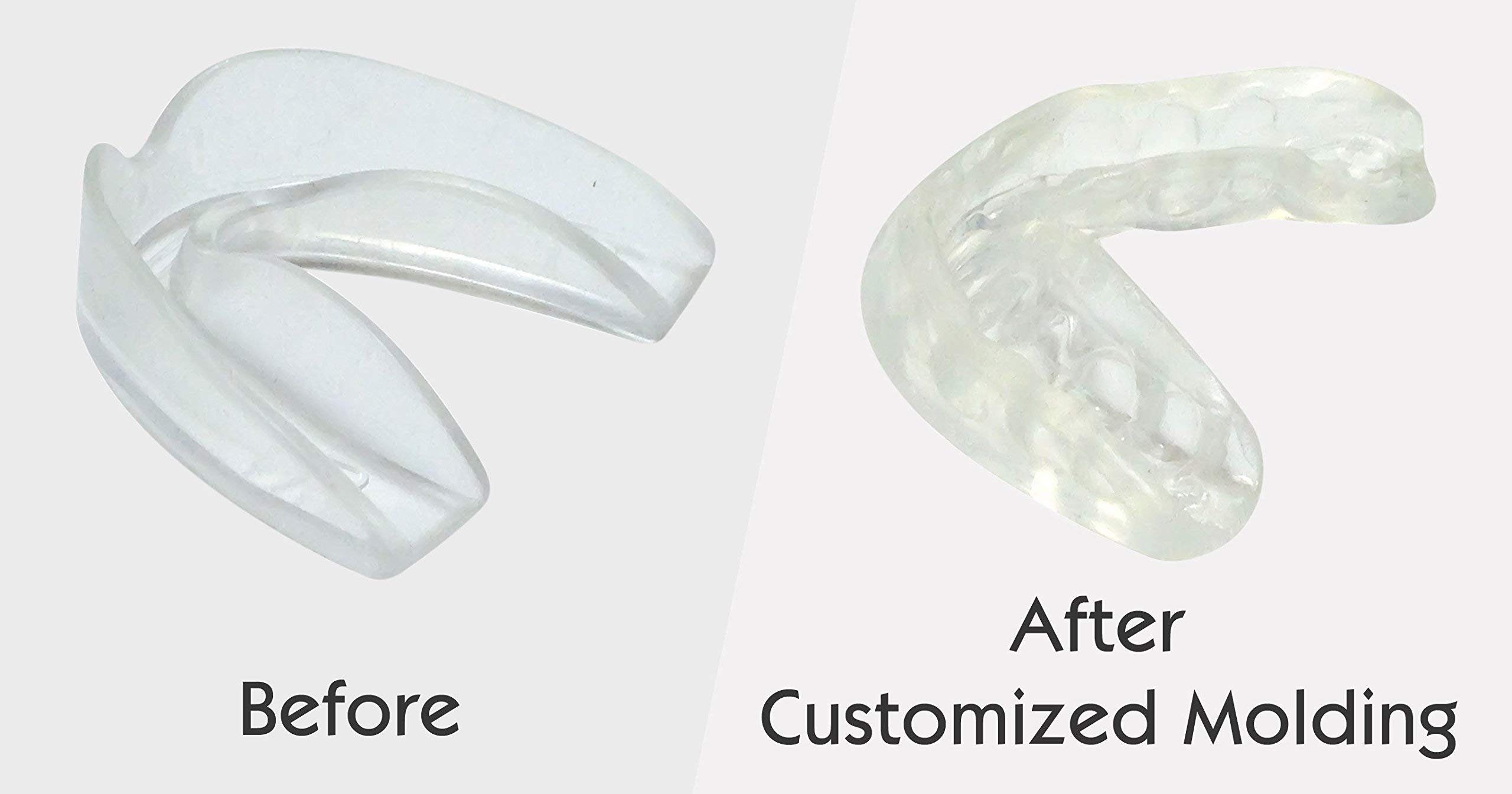 Professional Mouth Guard for Grinding Teeth - 6 Customizable Dental Guards - 2 Sizes, USA Made, BPA Free, Eliminate Bruxism, Teeth Clenching, Also for Sports & Teeth Whitening