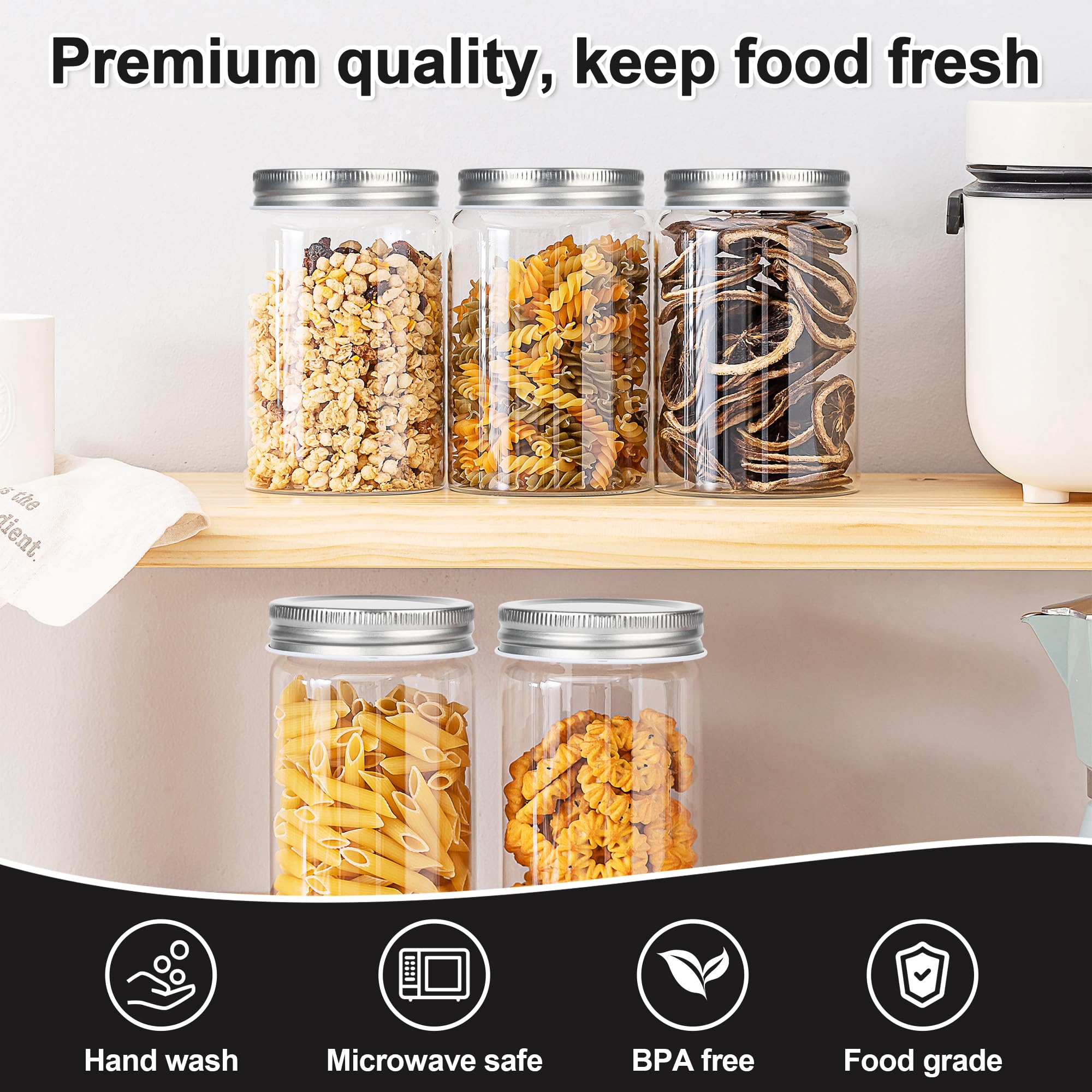 BSL® 48 Packs 2.75 Inch Mason Jar Lids Regular Mouth Leak Proof Secure Mason Storage Solid Caps Jars Lids,Leak Proof,Airtight,Silicone Seal,Seal Tinplate Metal Can Lids (Silver,2.75 inch/70MM)