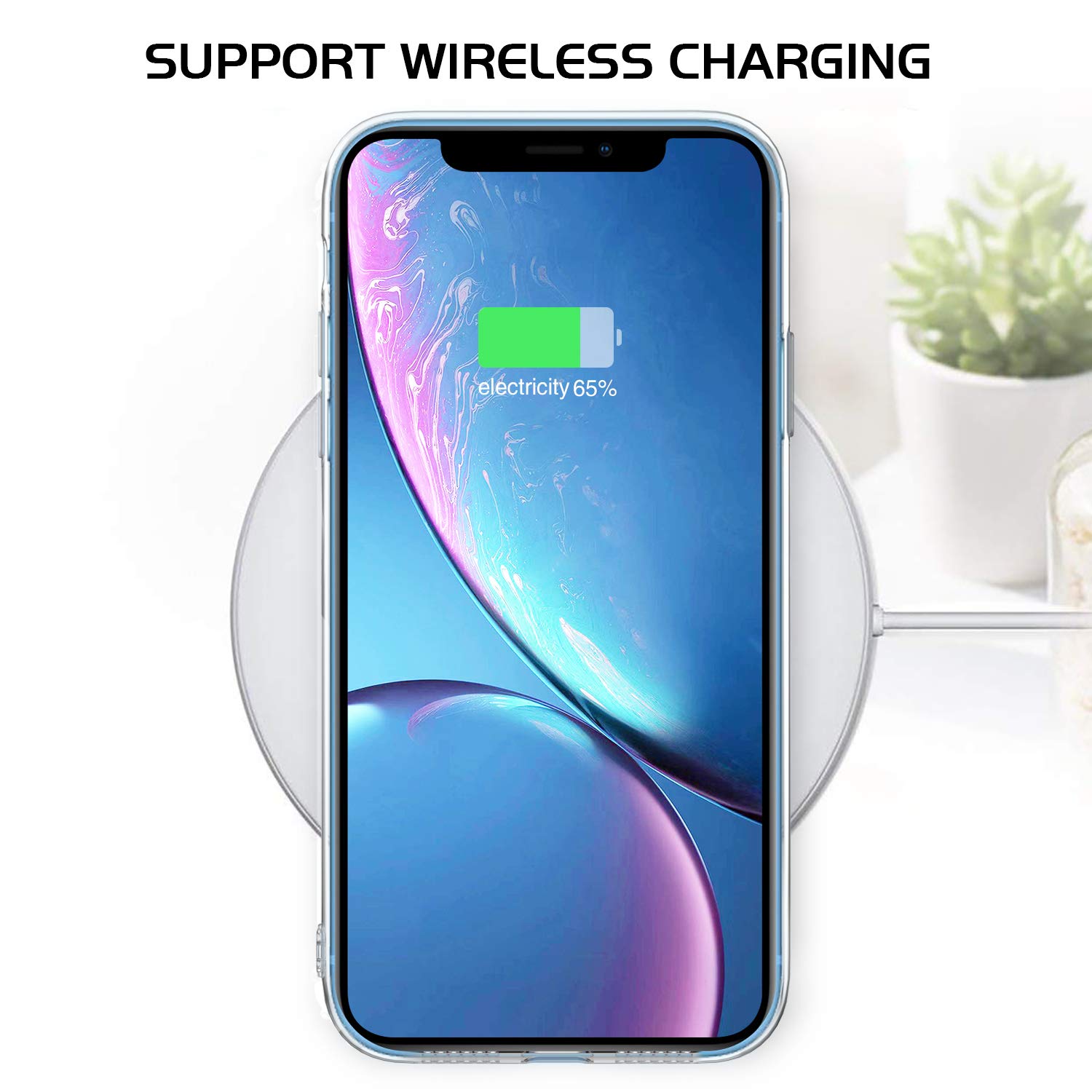 BENTOBEN iPhone XR Cases, Crystal Clear Glitter Slim Thin Soft TPU Bumper Case for iPhone XR 6.1 inch-Clear Glitter