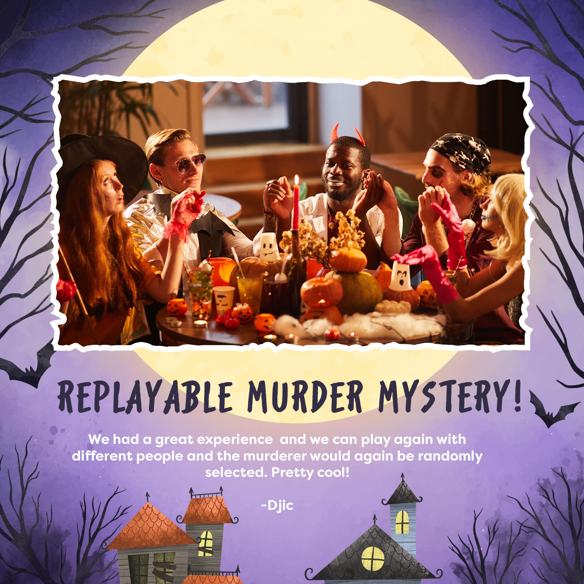Horror on The Haunted House Tour | Halloween Murder Mystery Party Game | Flexible 4-20+ Players | New Print-Friendly & Virtual Printable File Formats
